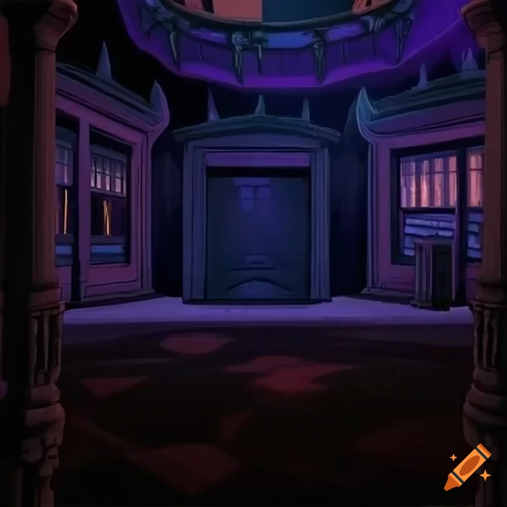 A haunted mansion interior painterly pokemon battle background large ...