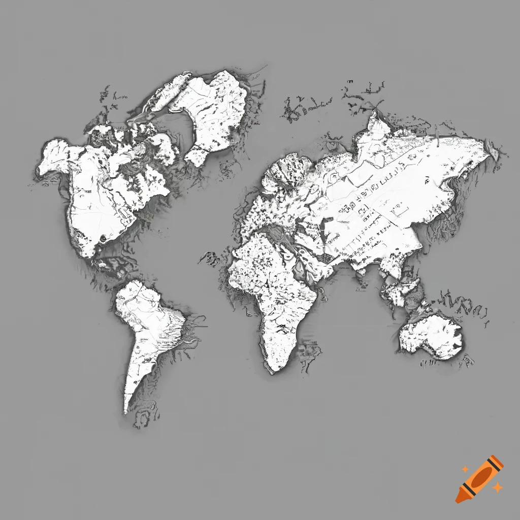 World map usable as game map on Craiyon