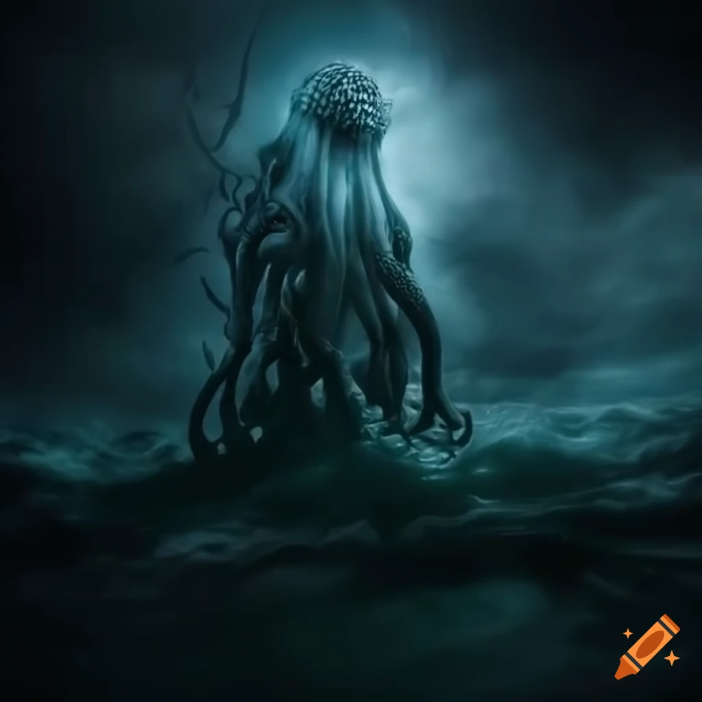 Cthulhu enraged dark stormy high resolution
