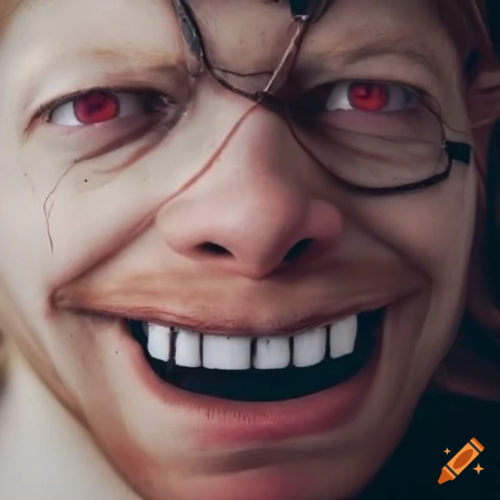 Creepy smile aphex twin mask on Craiyon