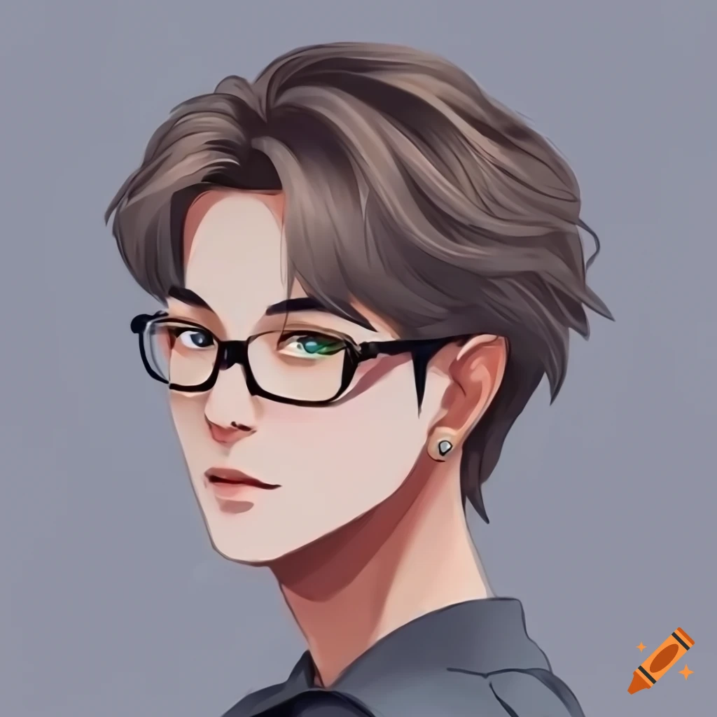 Avatar of a handsome final-year student with glasses, two block 6/4 ...