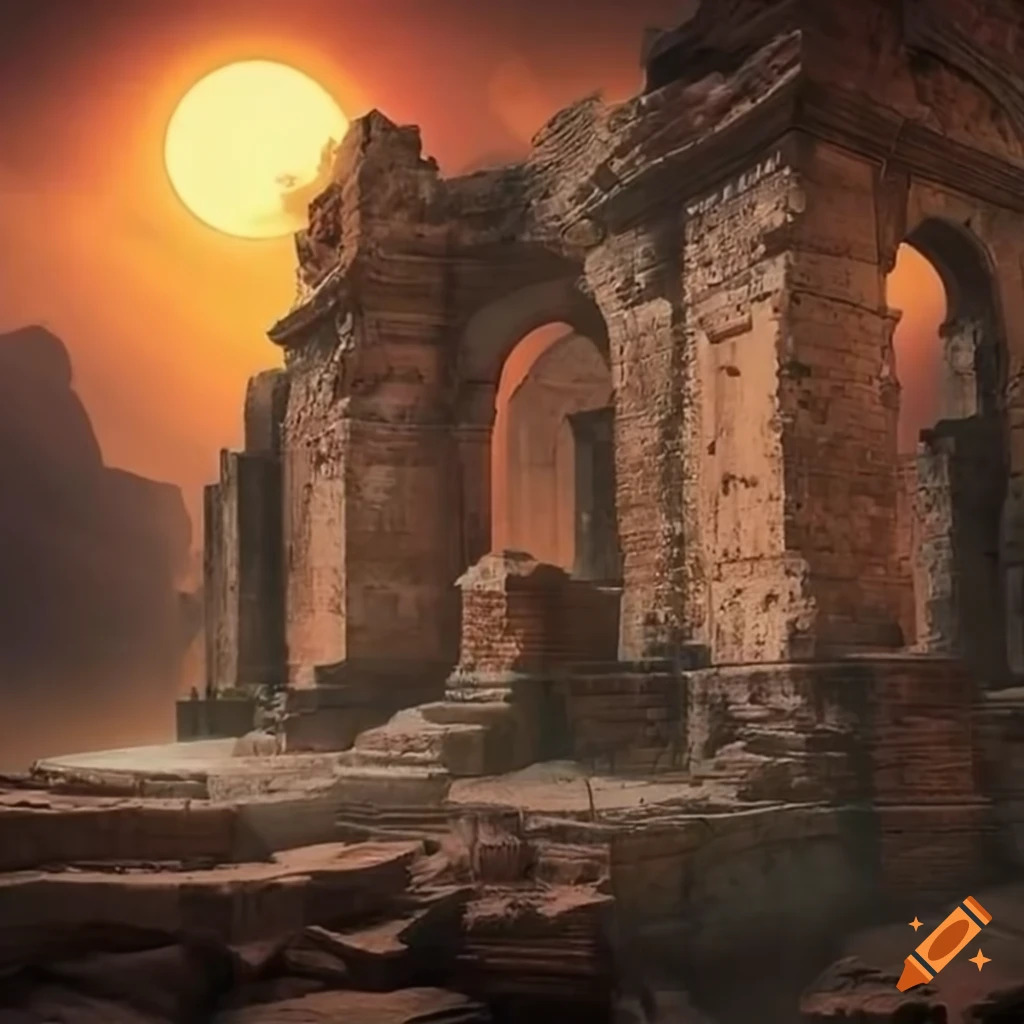 Exploring ancient ruins on Craiyon