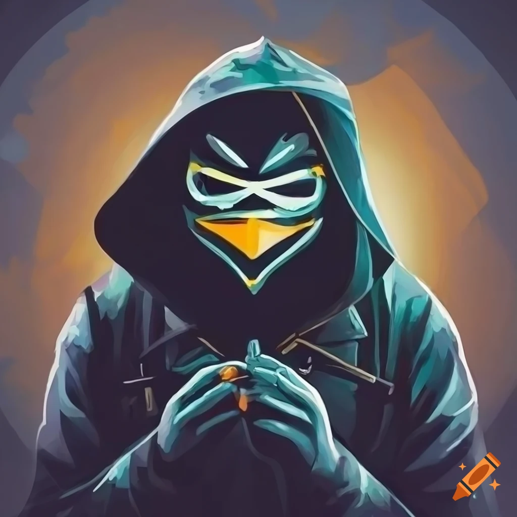 Epic hacker penguin illustration on Craiyon