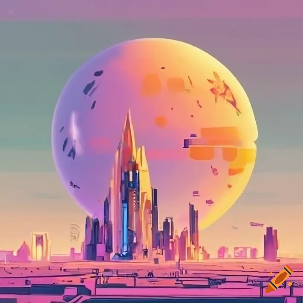 Futuristic sci-fi city, retro manga anime style, inspired by Osamu ...