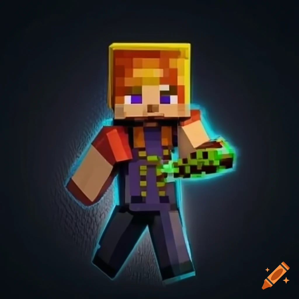 Adrenaline-fueled minecraft experience on Craiyon