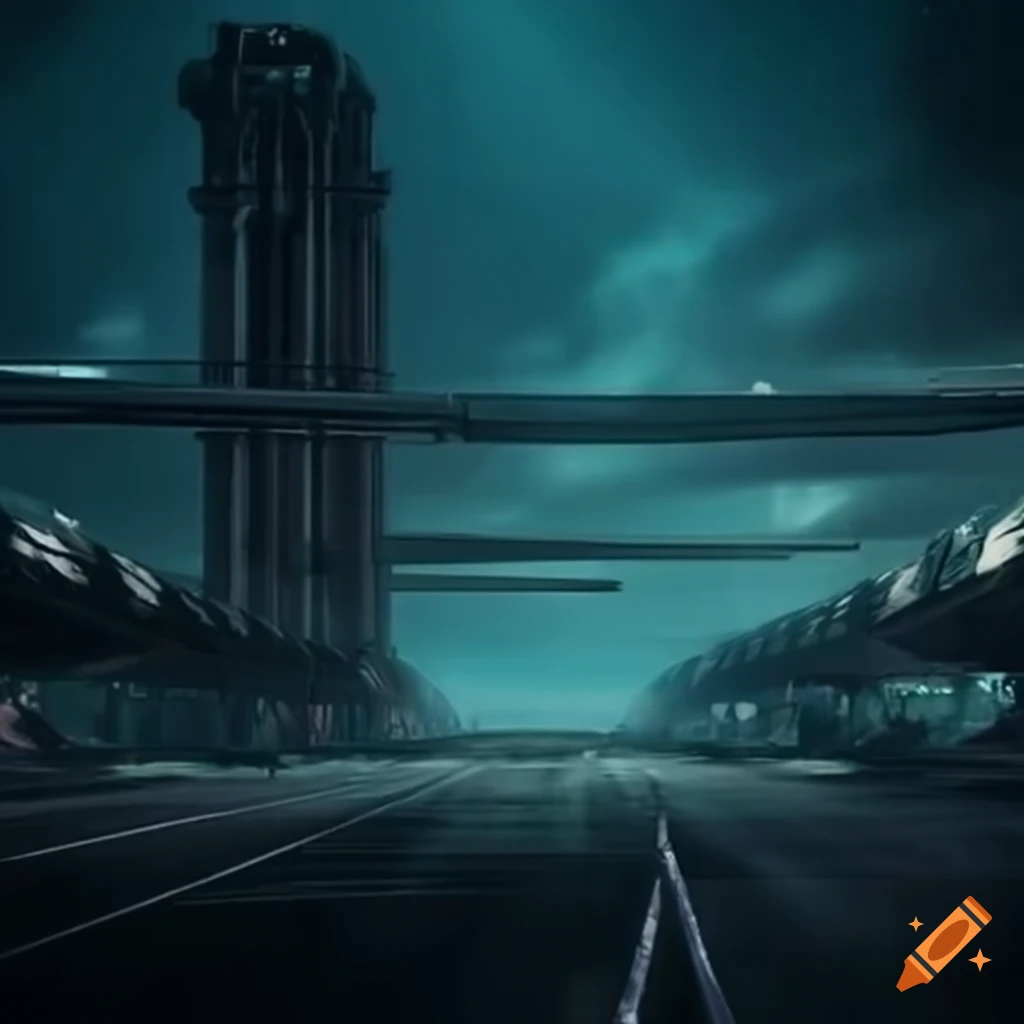 A dystopian f1 track on Craiyon