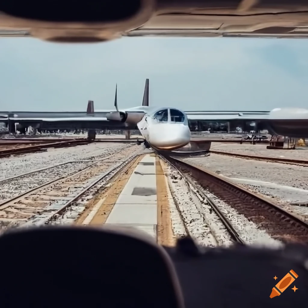 Plane 🛩️ flying inside a train station 🚉 on Craiyon
