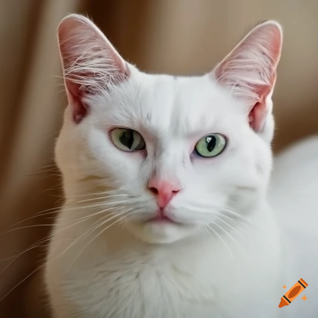 A white cat