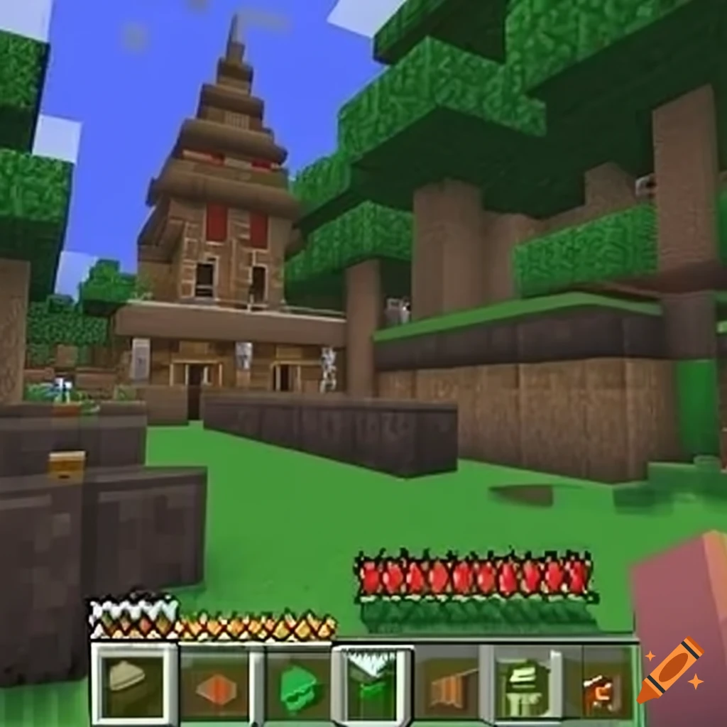 Minecraft utilizes algorithms on Craiyon