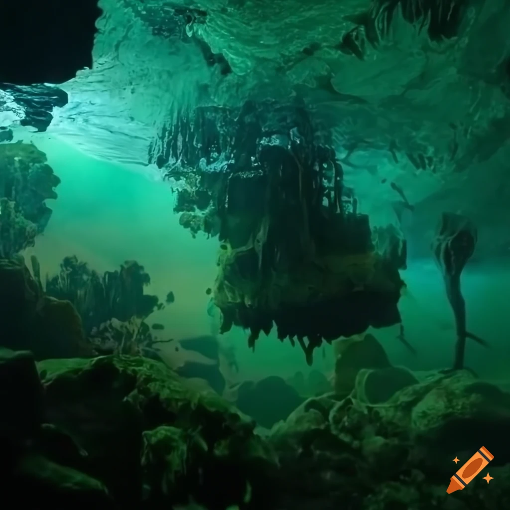 Mangrove swamp cave on Craiyon