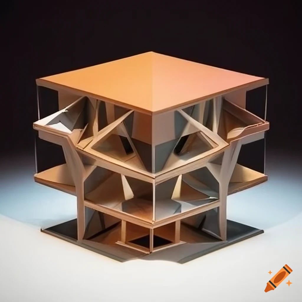 Utopian architecture in a squared cubic model world