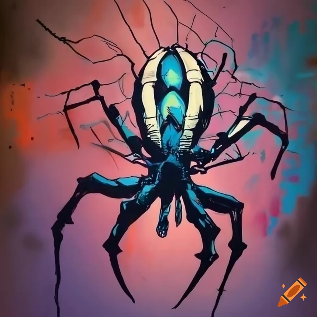 Spider graffiti style