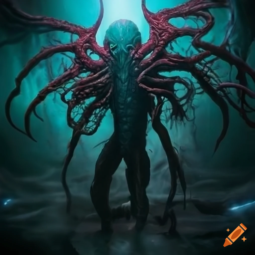 Star-spawn of cthulhu dark stormy high resolution on Craiyon