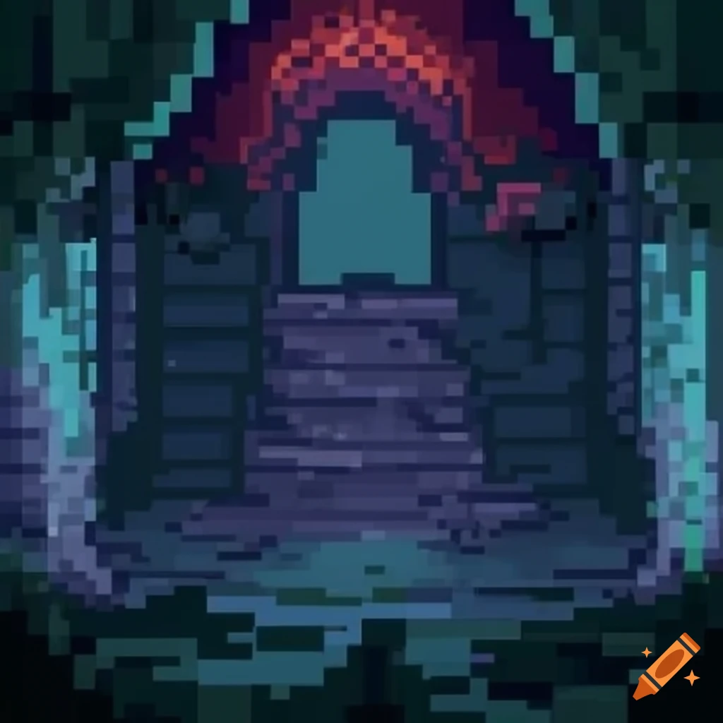 Dungeon background pixel art on Craiyon