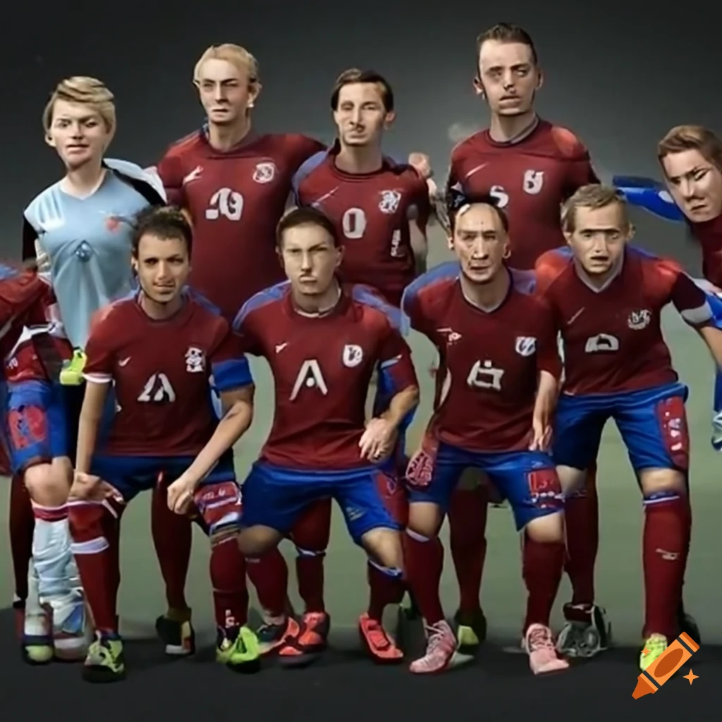 Team players on Craiyon