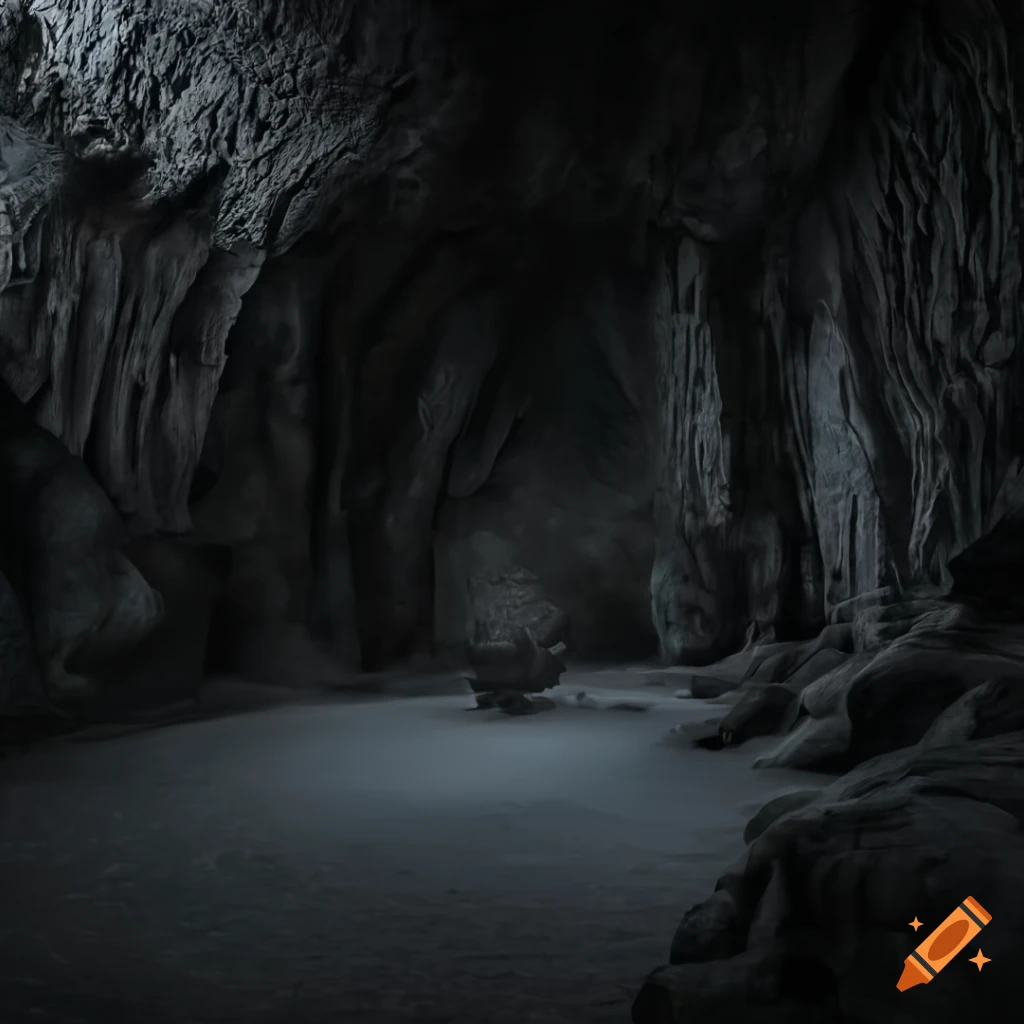 Deep cavern entrance, closeup, photorealistic, 4k, d&d, dark atmospheric on Craiyon