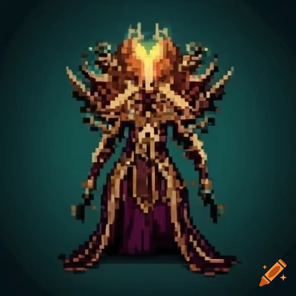 Pixelated mage on Craiyon