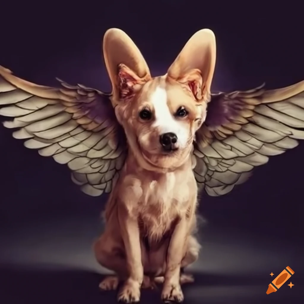Perro con alas