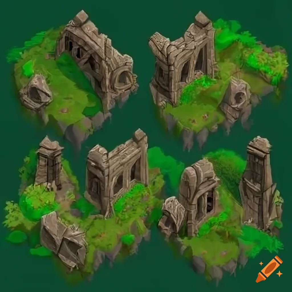 Fantasy RPG game with flowing water with small turrets on the sides ...