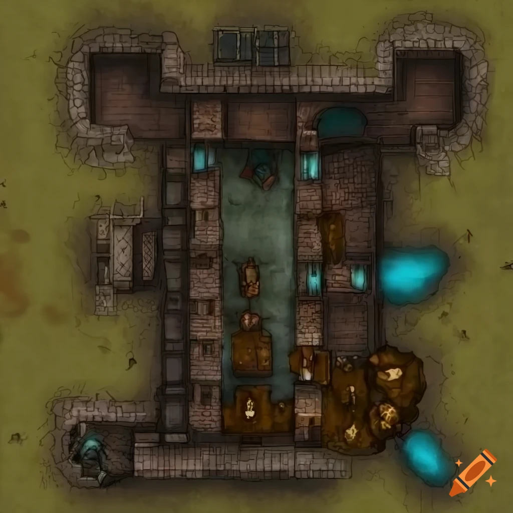 Rpg roll20 castle map on Craiyon