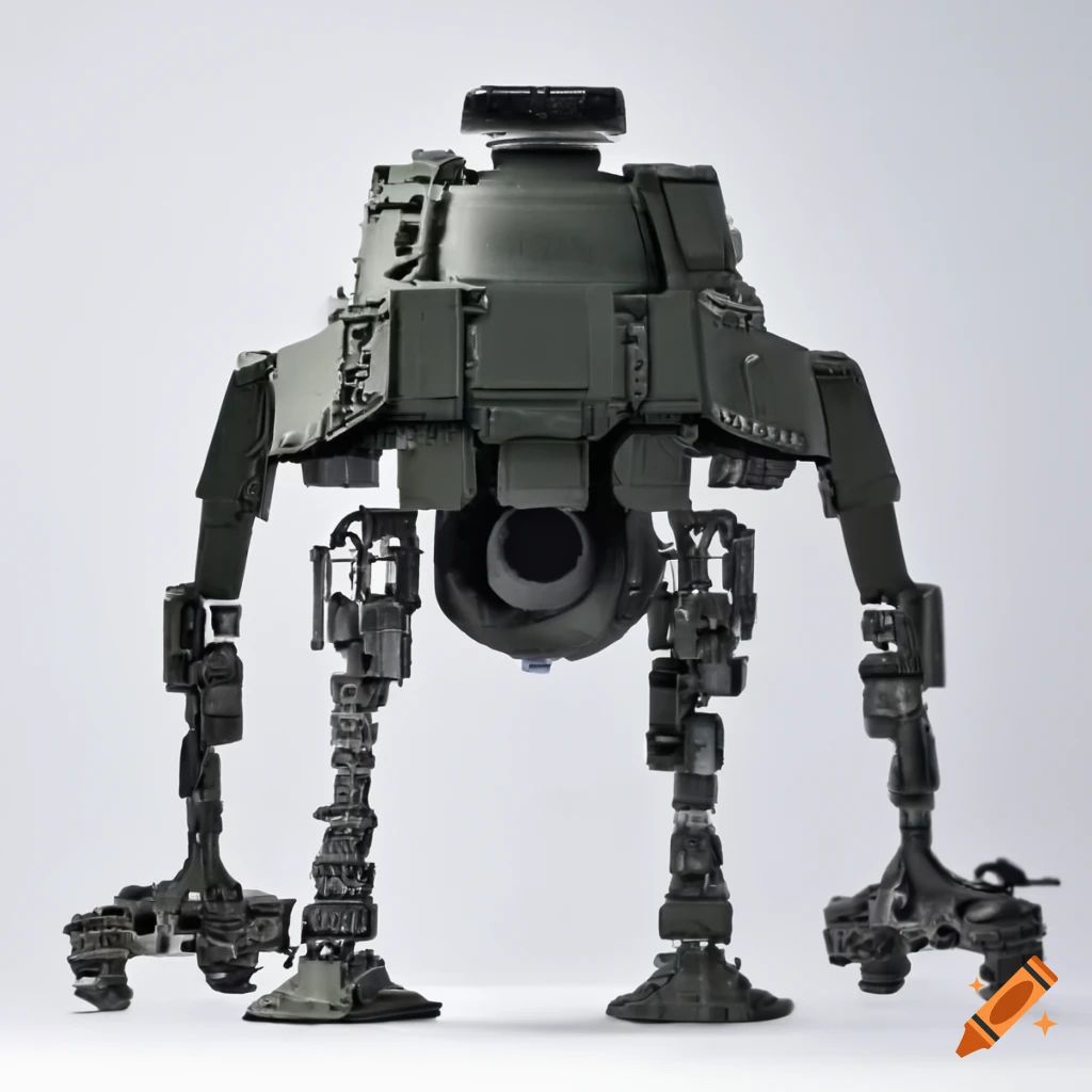 Walking mechanical vehicle tank kitbashed detailed model designed by ...