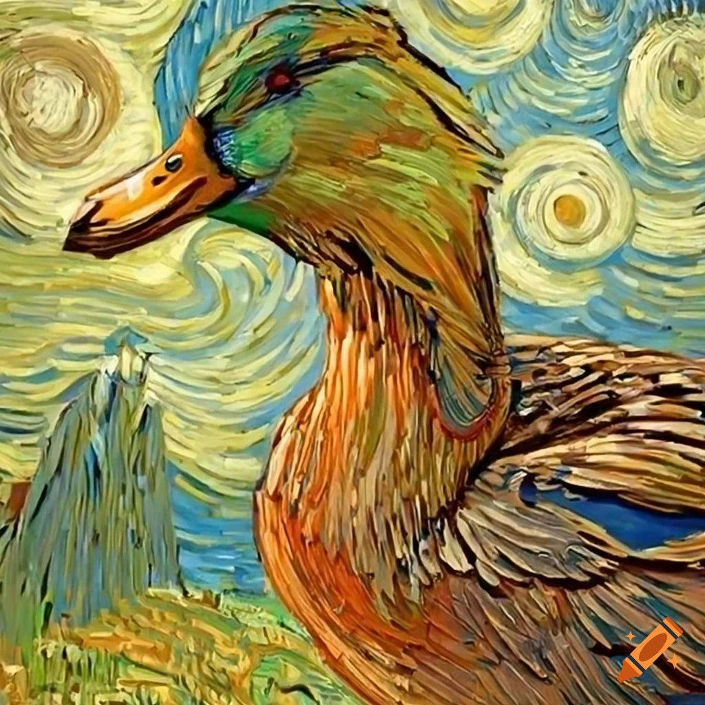 Duck like van gogh
