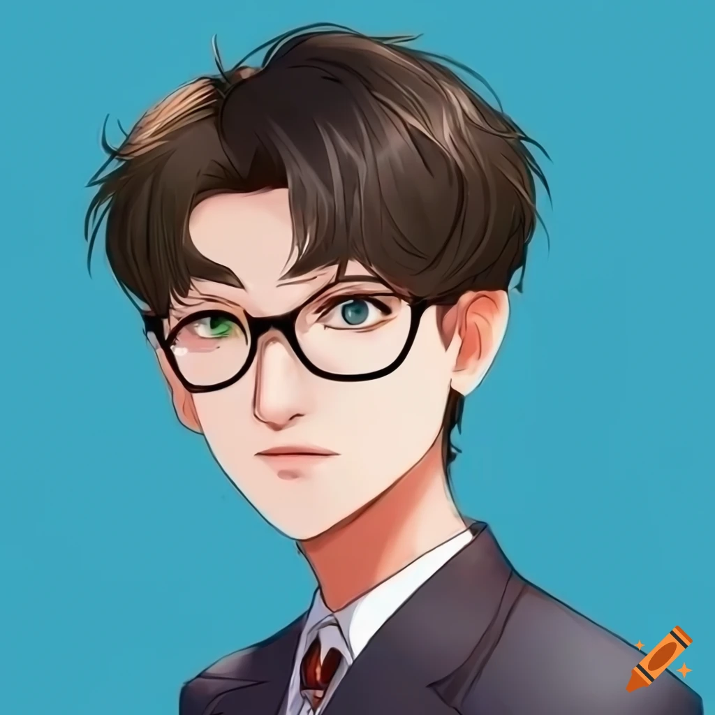 Avatar of a handsome final-year student with glasses, two block 6/4 ...