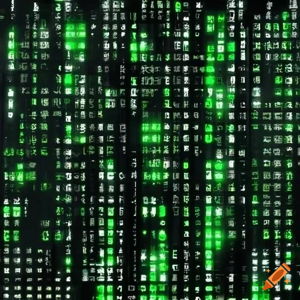 Matrix numerals digital display greyscale