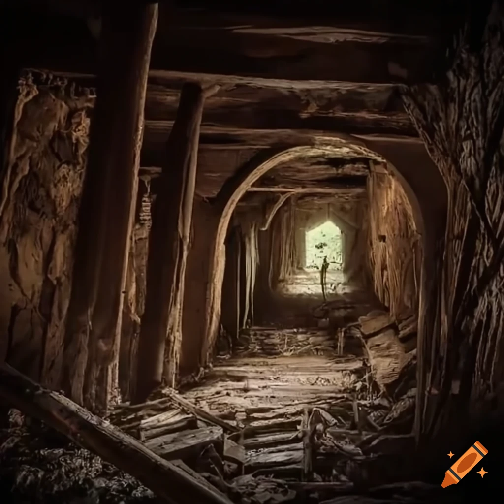 Abandoned wild west mine on Craiyon