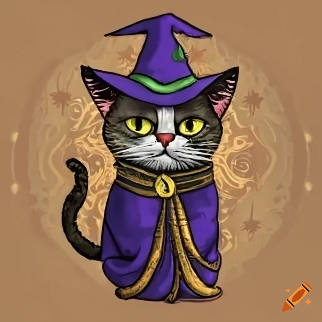 Wizard cat on Craiyon