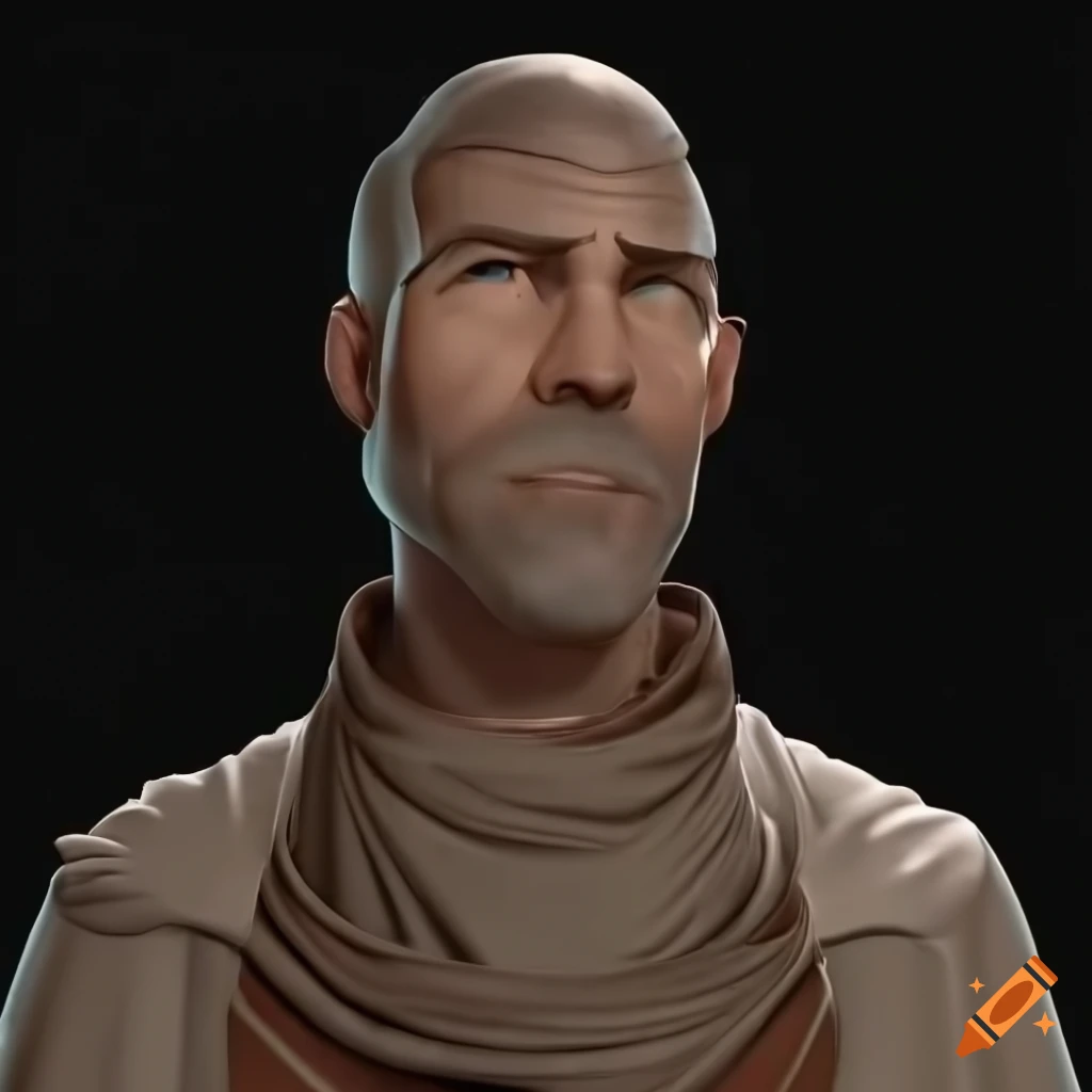 John ward from faith as a 3d model on Craiyon