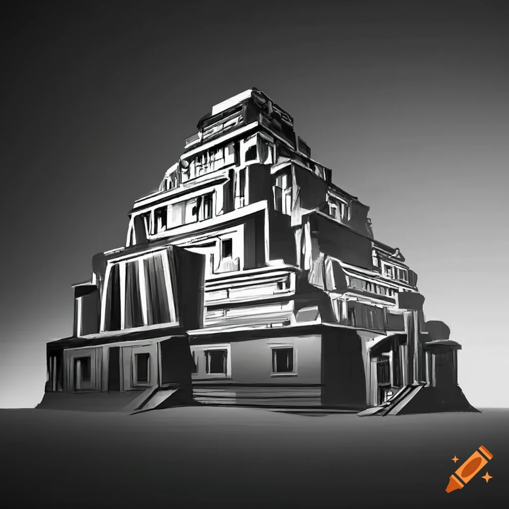 A futuristic city with mayan-inspired architecture on Craiyon