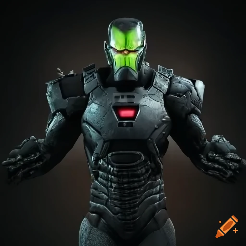 War Machine as a Skrull alien, full hd, 8k, photorealistic, highly ...