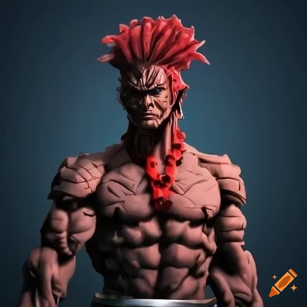 Luke Skywalker fusion Yujiro Hanma as black armor knight with red ...
