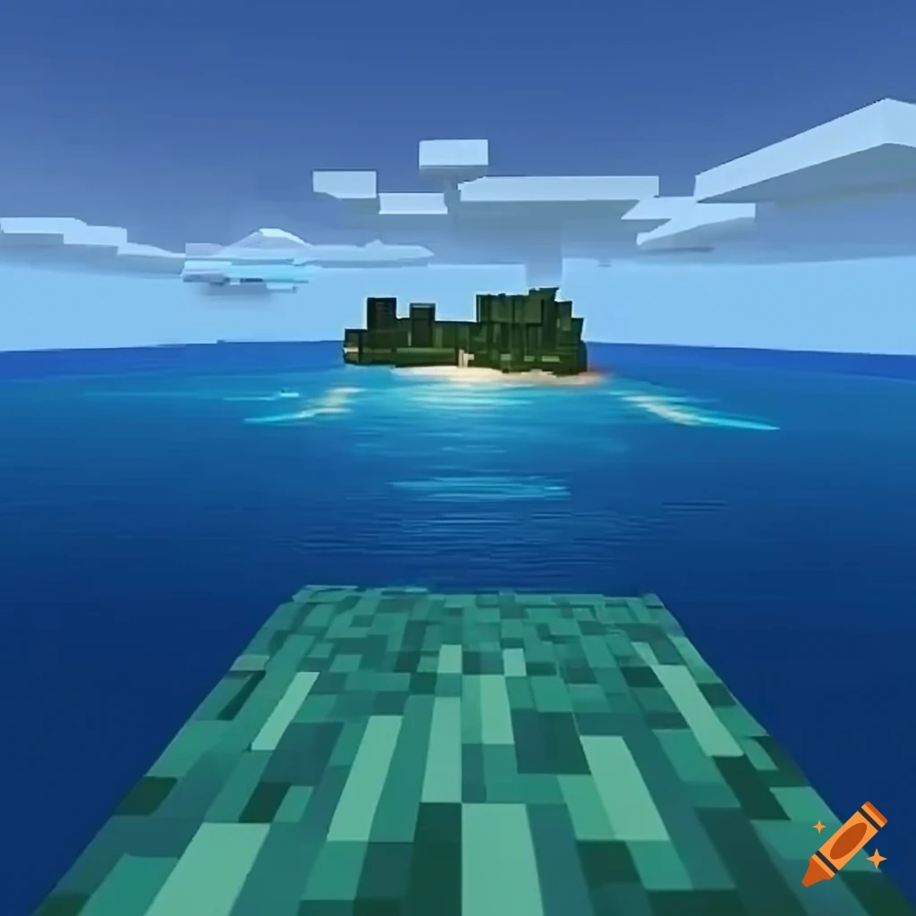 Minecraft sea on Craiyon