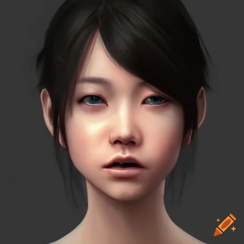Makima, japanese, woman, young, realistic face, realistic features on ...