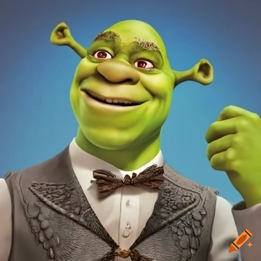 Shrek in formal attire