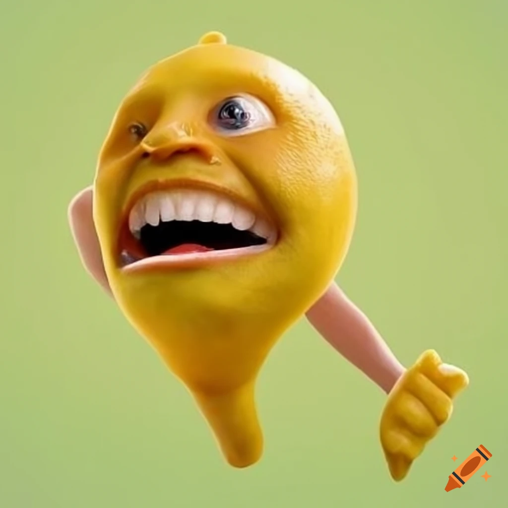 Lemon face raising fist
