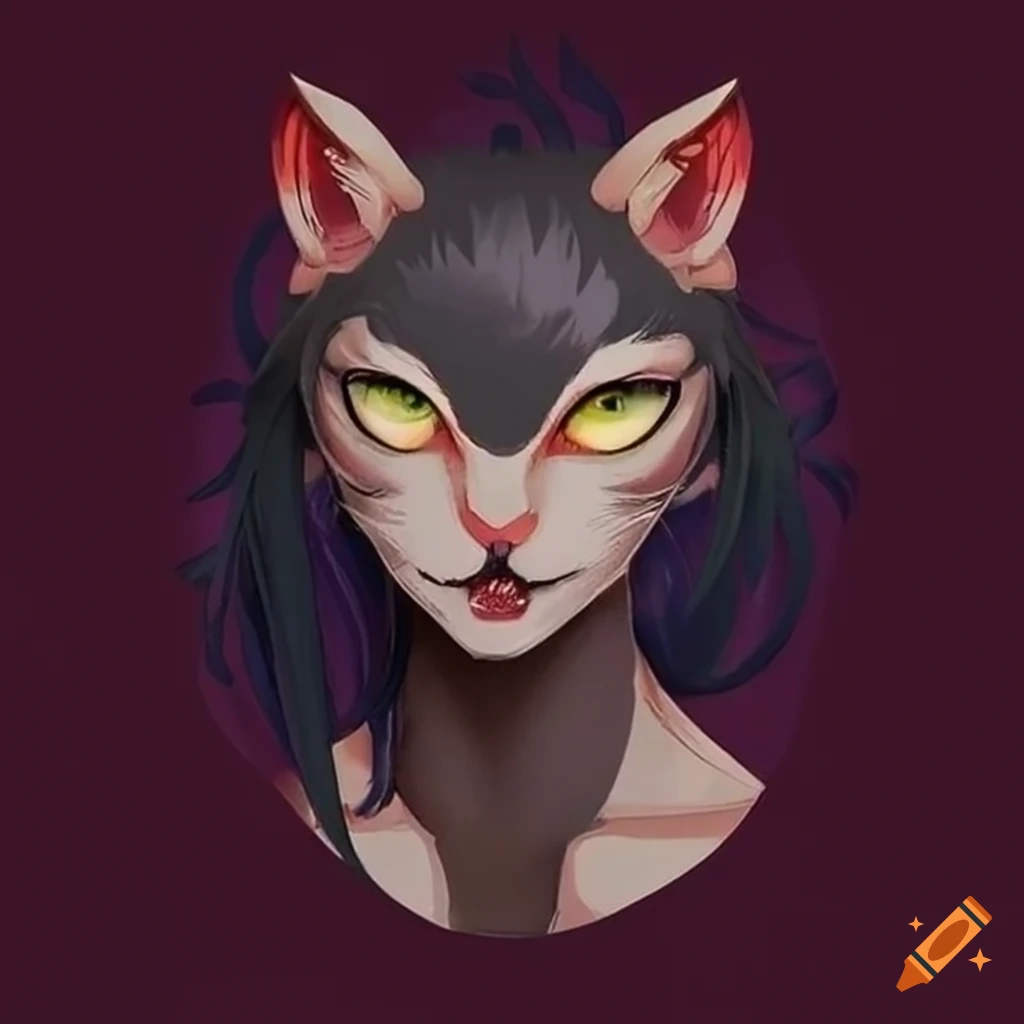Pink Animated Cat Avatars