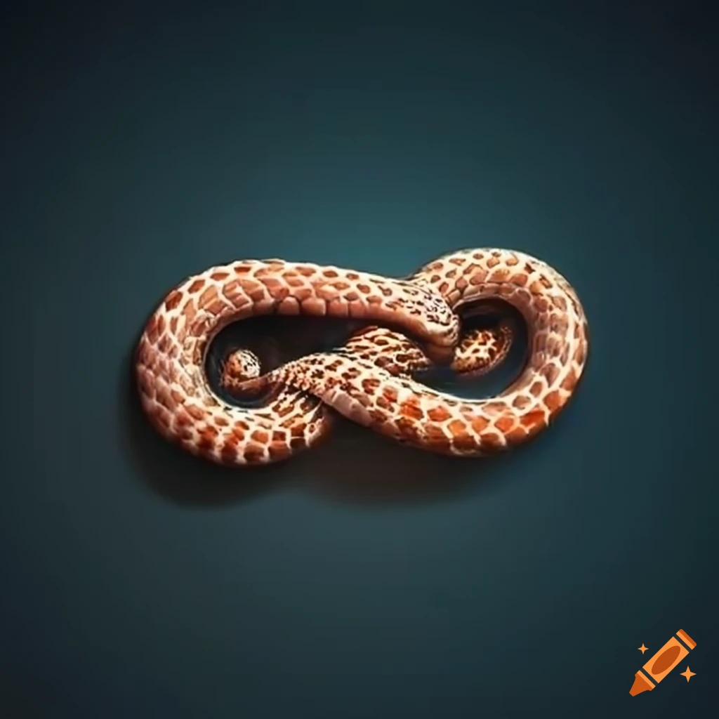 Infinity sign in the form of a snake on Craiyon
