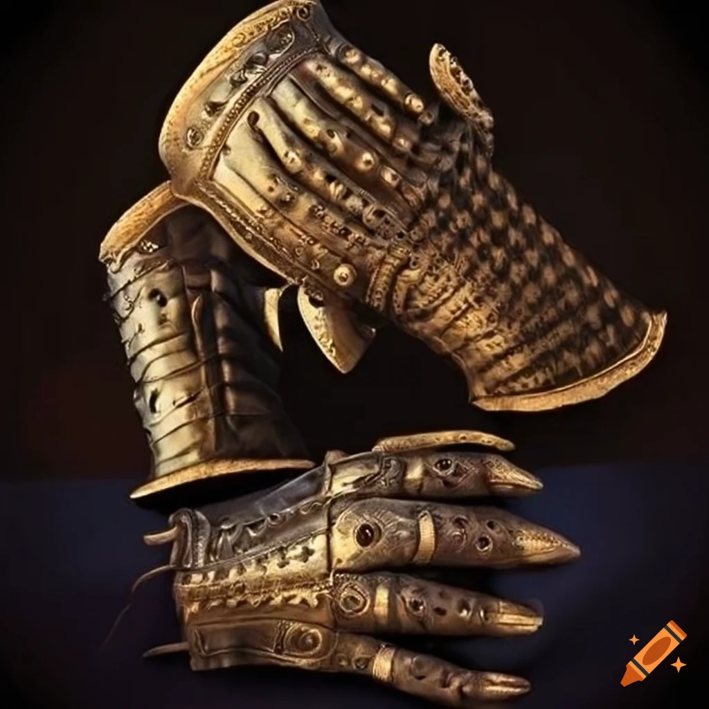Gauntlet mittens medieval floating on Craiyon