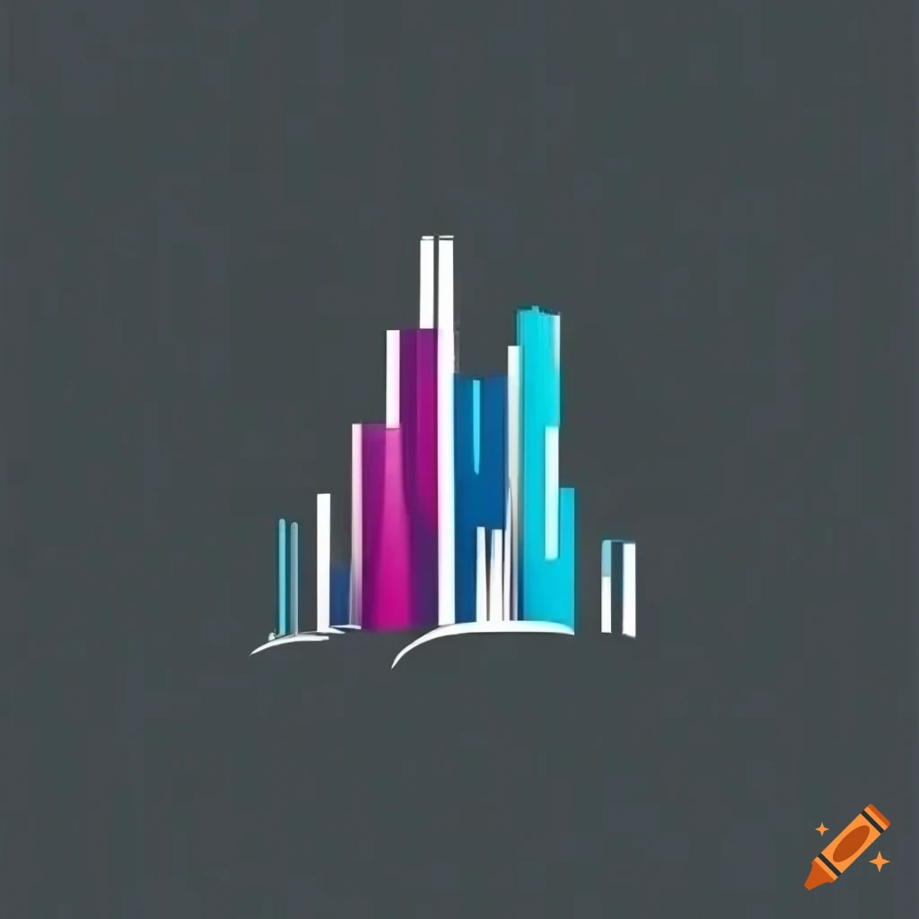 Abstract skyscraper logo design
