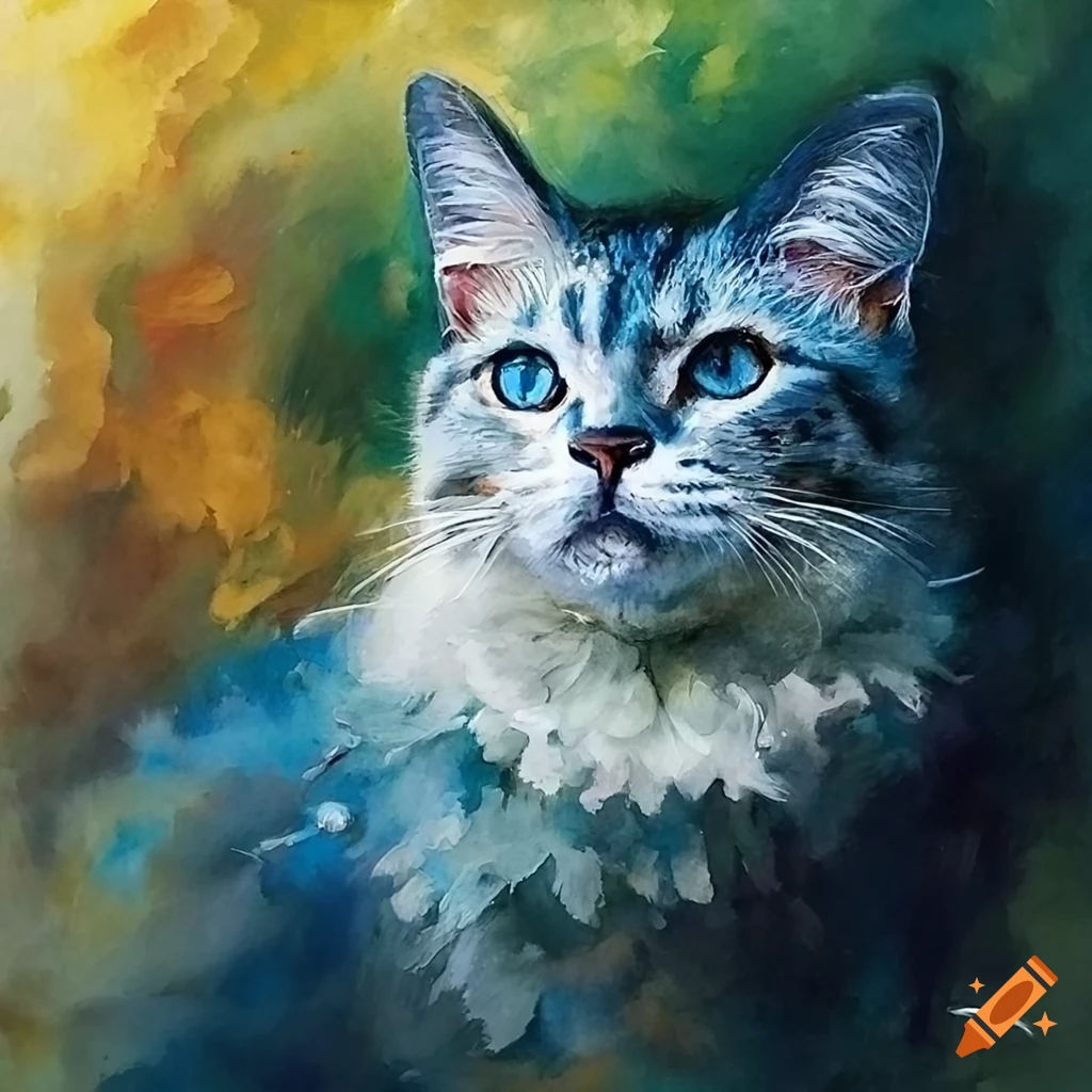 Beautiful close up portrait of a beautiful cat with strongly defined ...