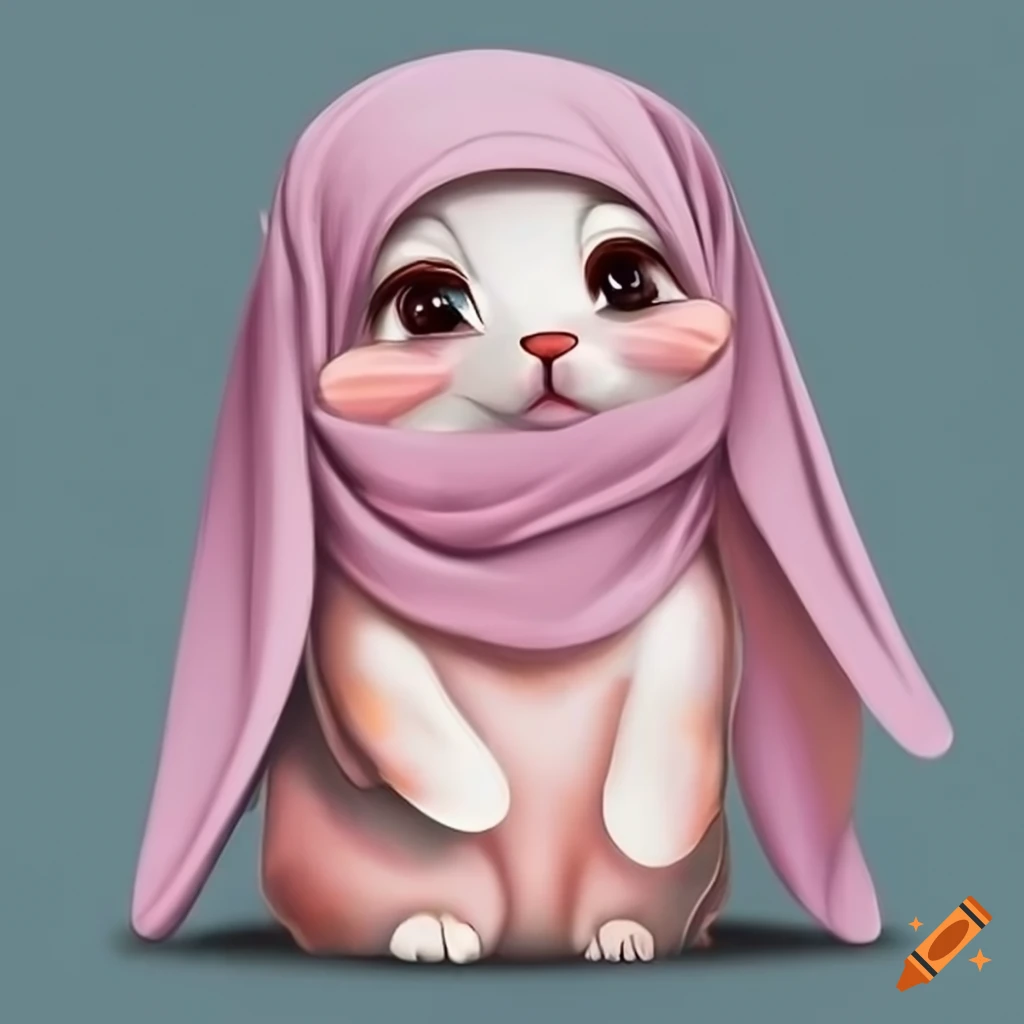 Rabbit with hijab on Craiyon