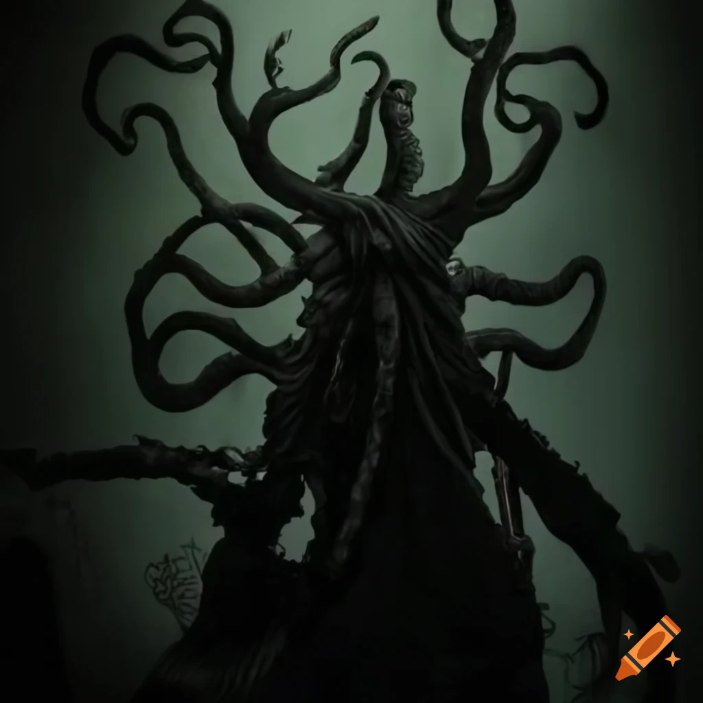 Cthulhu dark story army high resolution on Craiyon