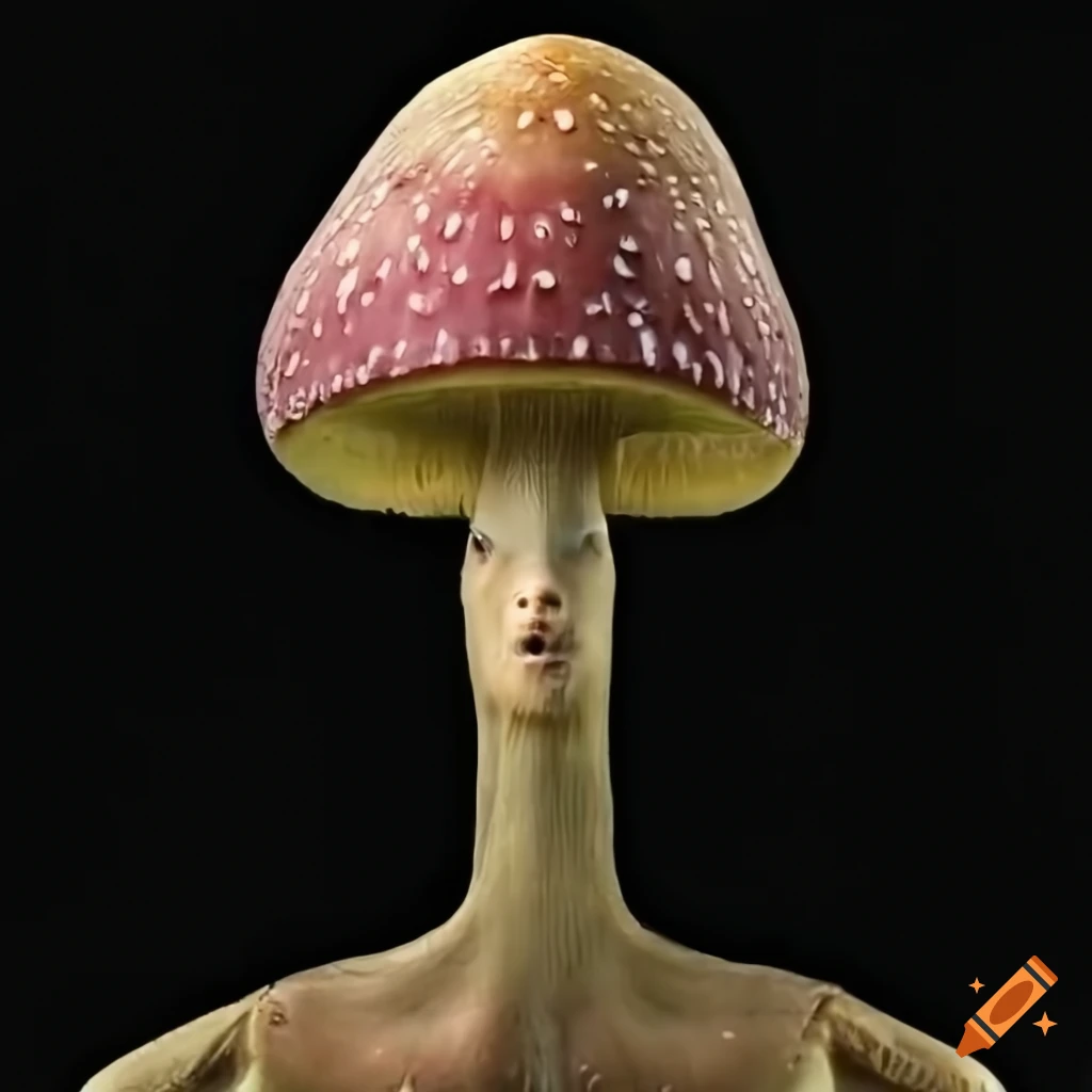 Mushroom alien person full body