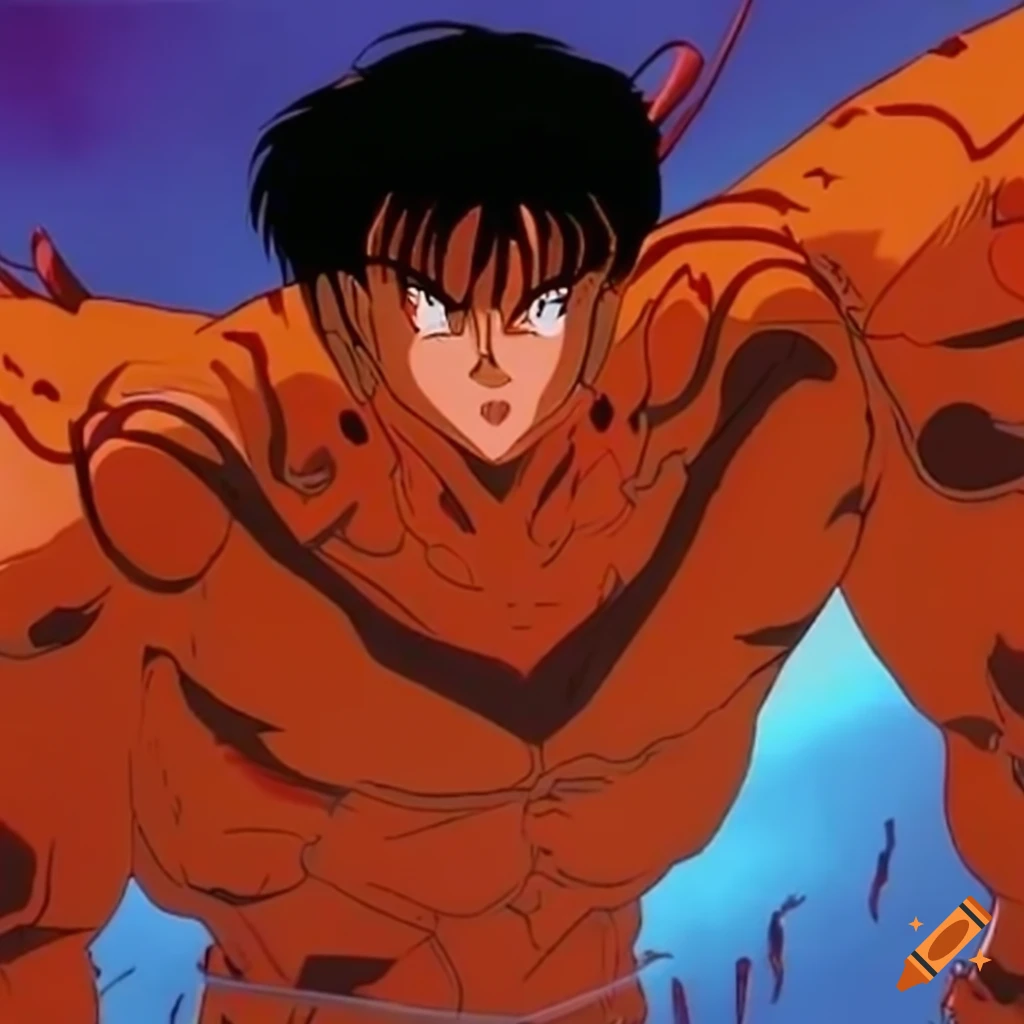 80-90's anime ova, lobster giant beast