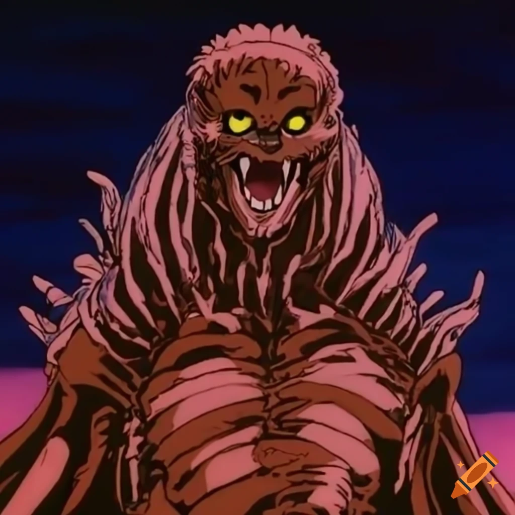 80-90's anime OVA, reptile humanoid elder being on Craiyon