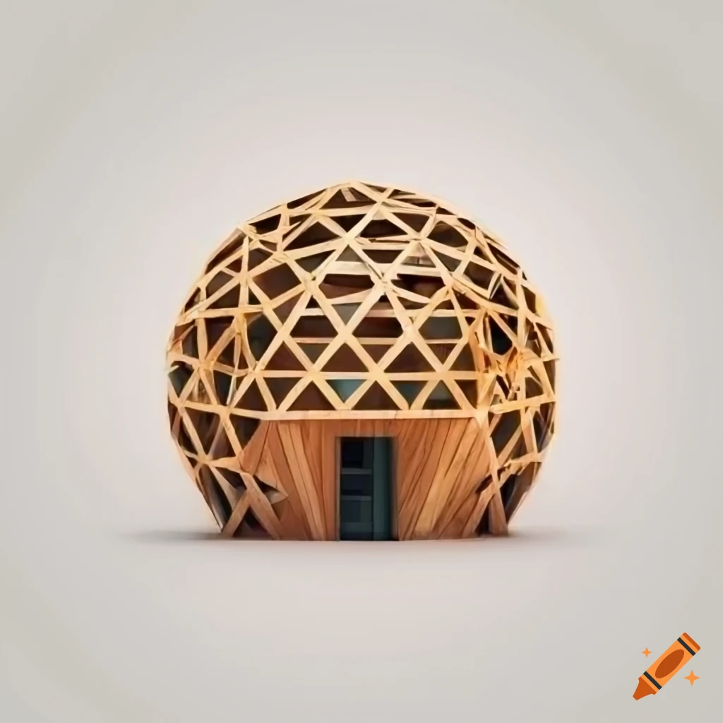 Logo of a company building geodesic domes made of wood