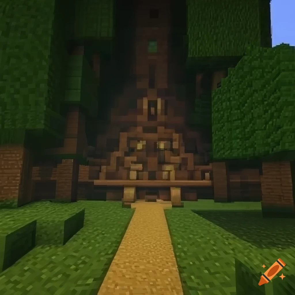 Minecraft screenshot of forest temple in beta version
